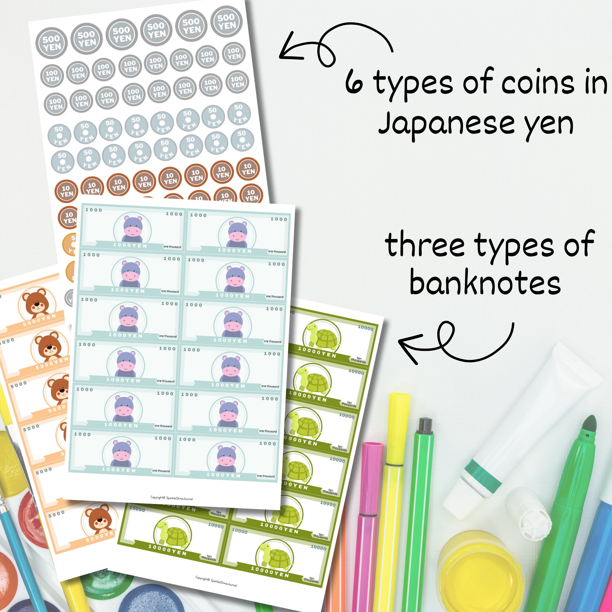 Printable Play Money Japanese Yen - Etsy