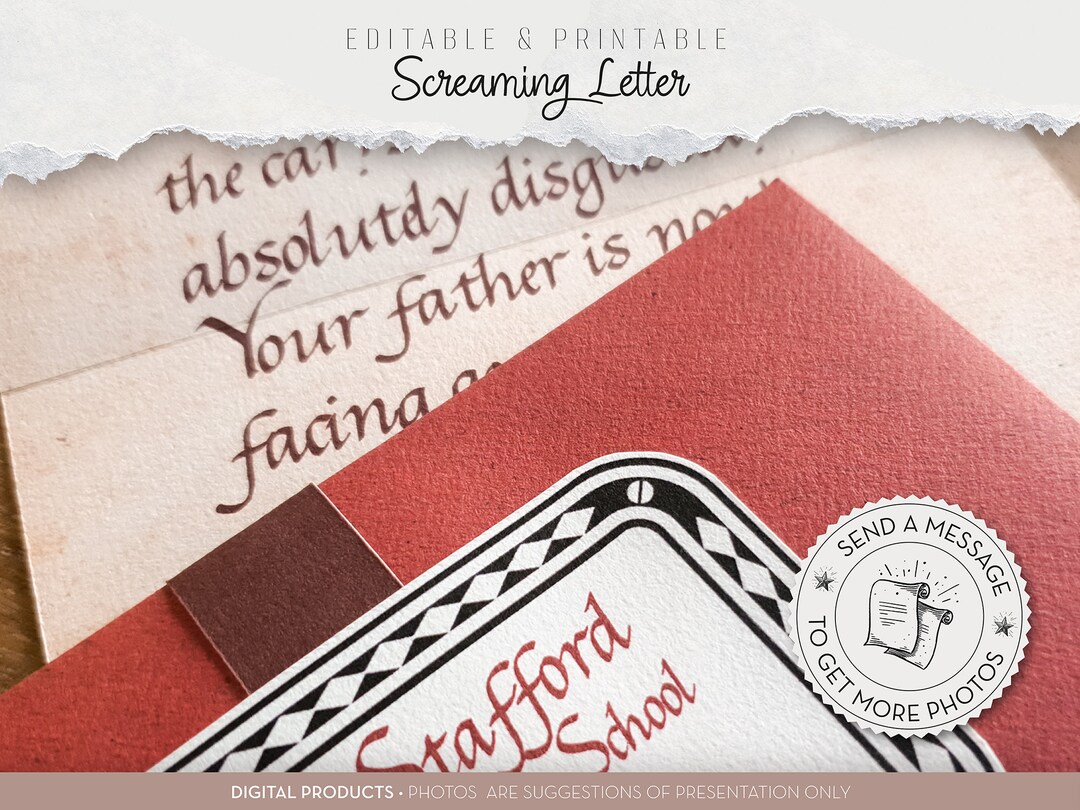 Editable & Printable Personalized Wizard Letter, Digital, School of ...