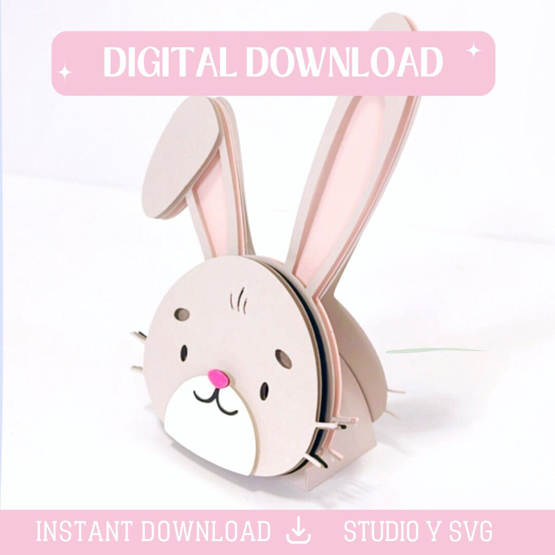 Bunny Favor Box SVG: Easter Bunny Cut File (digital Download) - Etsy