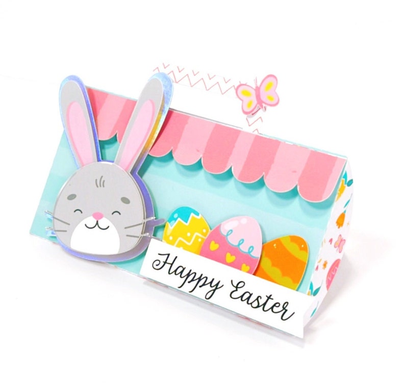 Happy Easter Box Svg, Easter Cut File, Cute Bunny SVG File, Digital ...