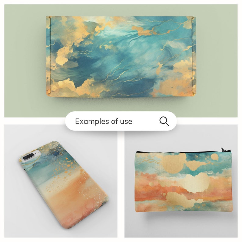 Abstract Sunset Digital Paper, Set of 12 Seamless Paper, Colorful ...