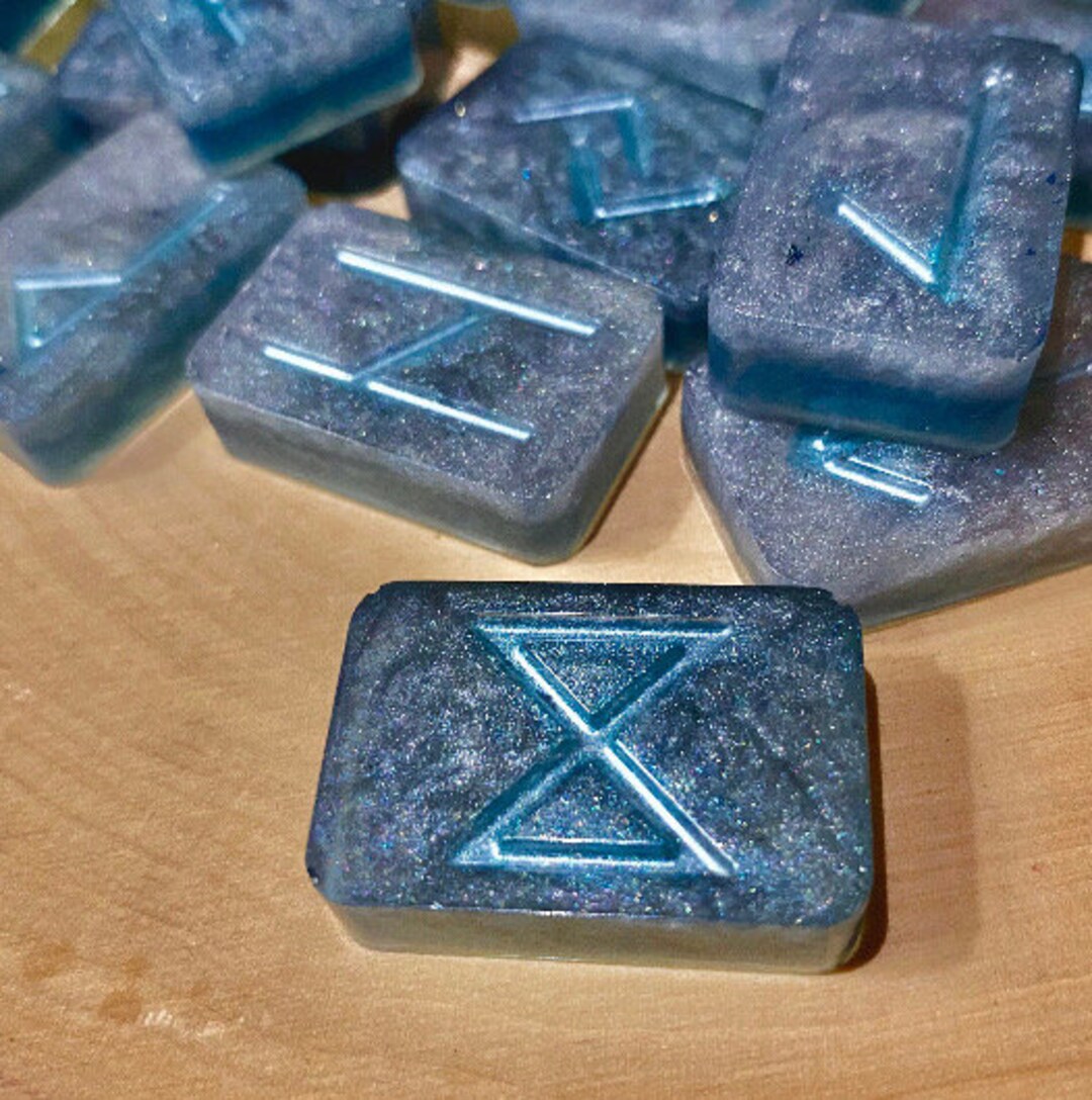 Blue and Gray Pearlized Runes - Etsy