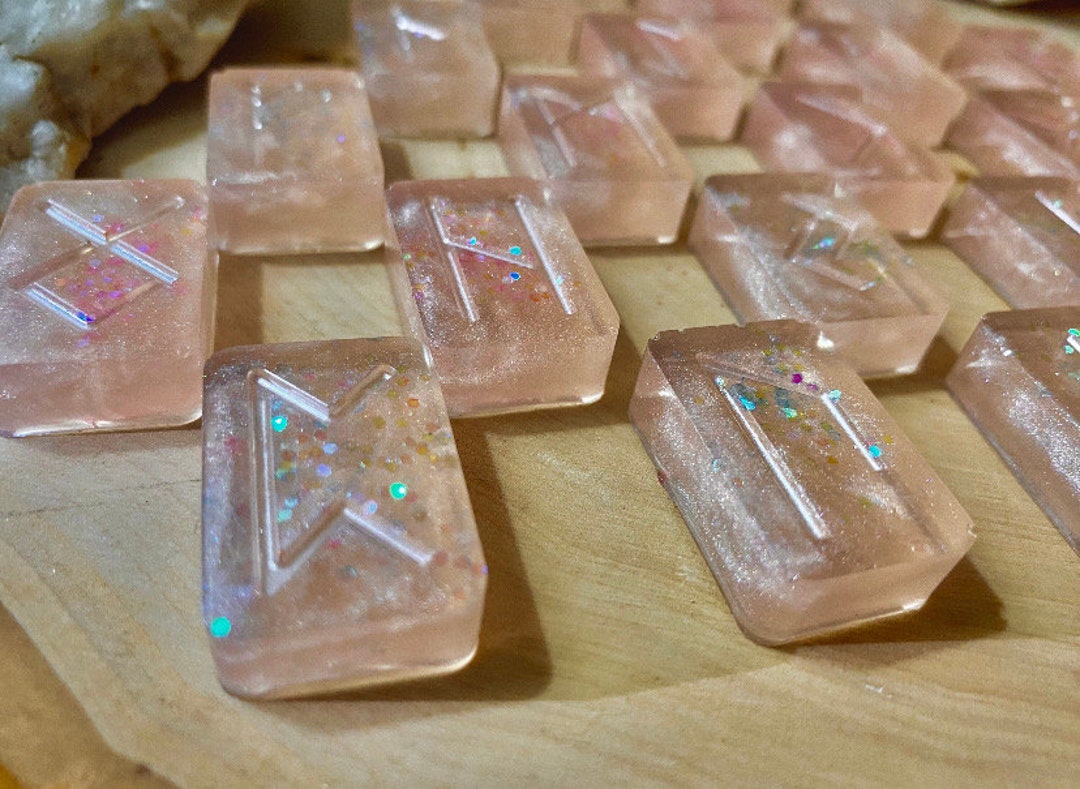Pink Pearlized Glitter Runes - Etsy