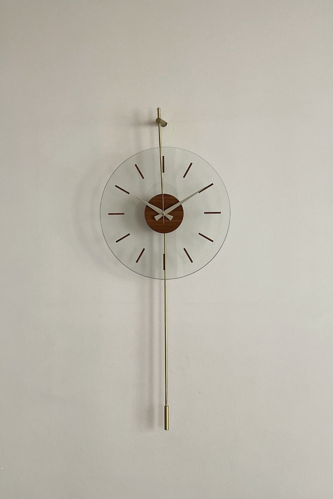 Wall Clock Modern, Minimalist Wall Clock, Unique Wall Clock, Metal Wall ...