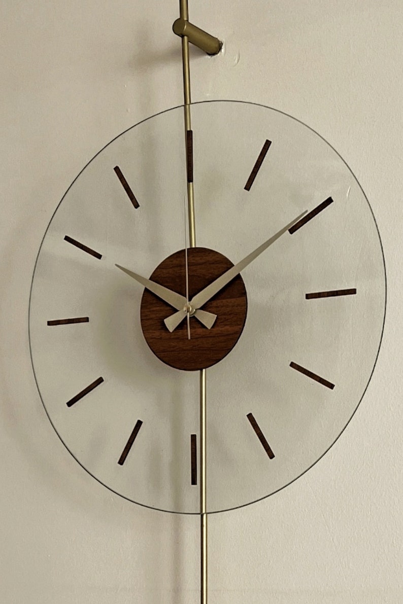 Wall Clock Modern, Minimalist Wall Clock, Unique Wall Clock, Metal Wall ...