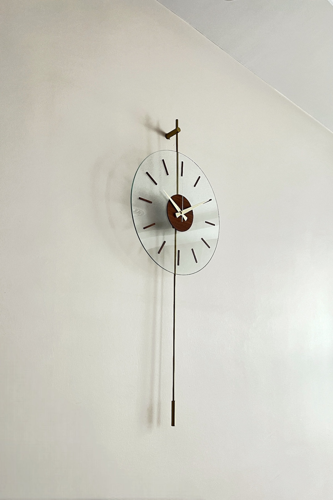 Wall Clock Modern, Minimalist Wall Clock, Unique Wall Clock, Metal Wall ...