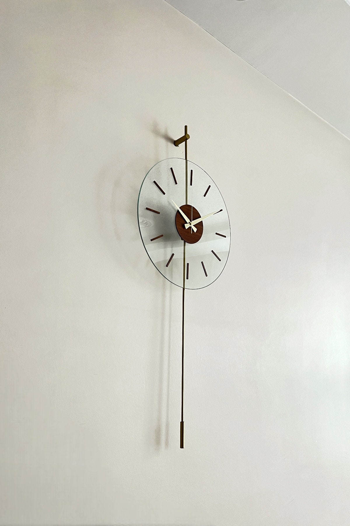 Wall Clock Modern, Minimalist Wall Clock, Unique Wall Clock, Metal Wall ...