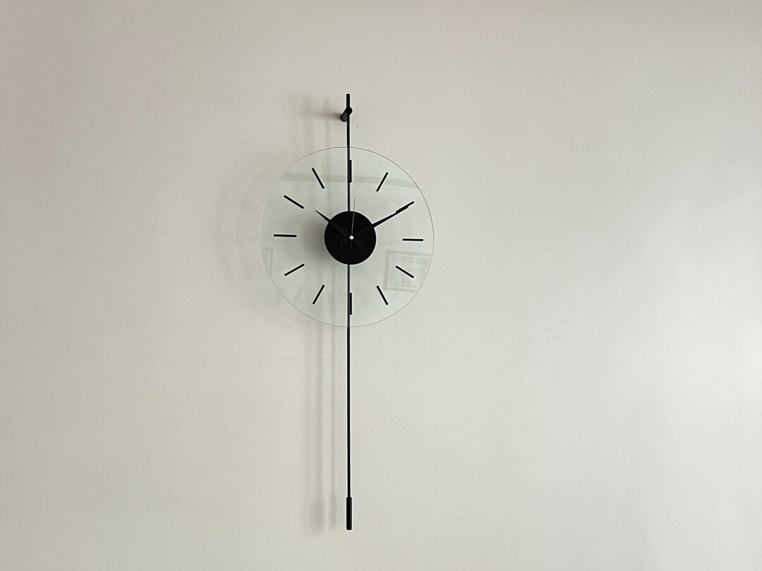 Wall Clock Modern, Minimalist Wall Clock, Unique Wall Clock, Metal Wall ...