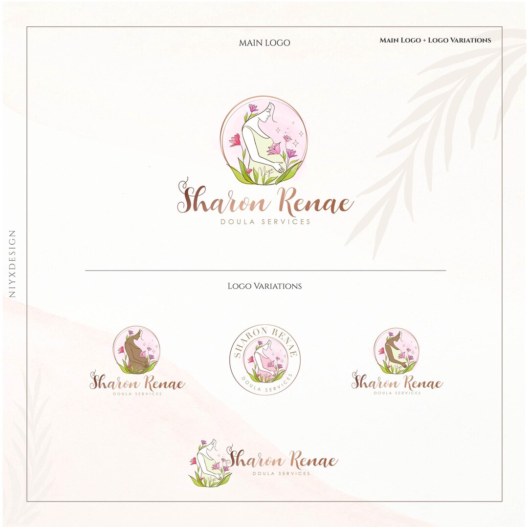 Motherhood Logo Birth Photography Doula Logo Breastfeeding Birth Logo ...