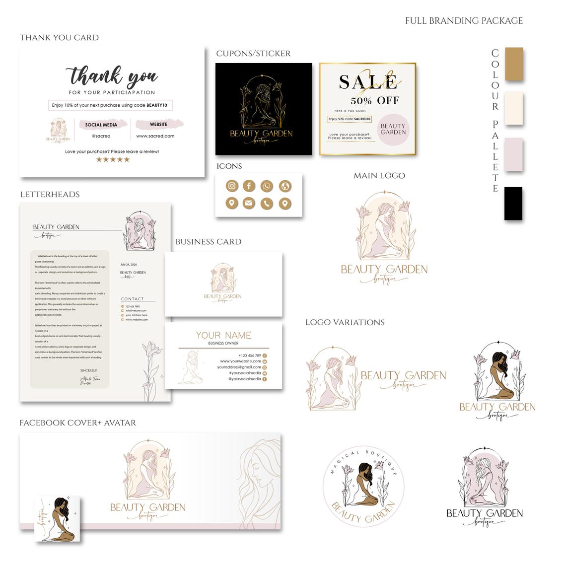 Spiritual Logo - Healing Logo - Mystical Logo - Divine Goddess Logo ...