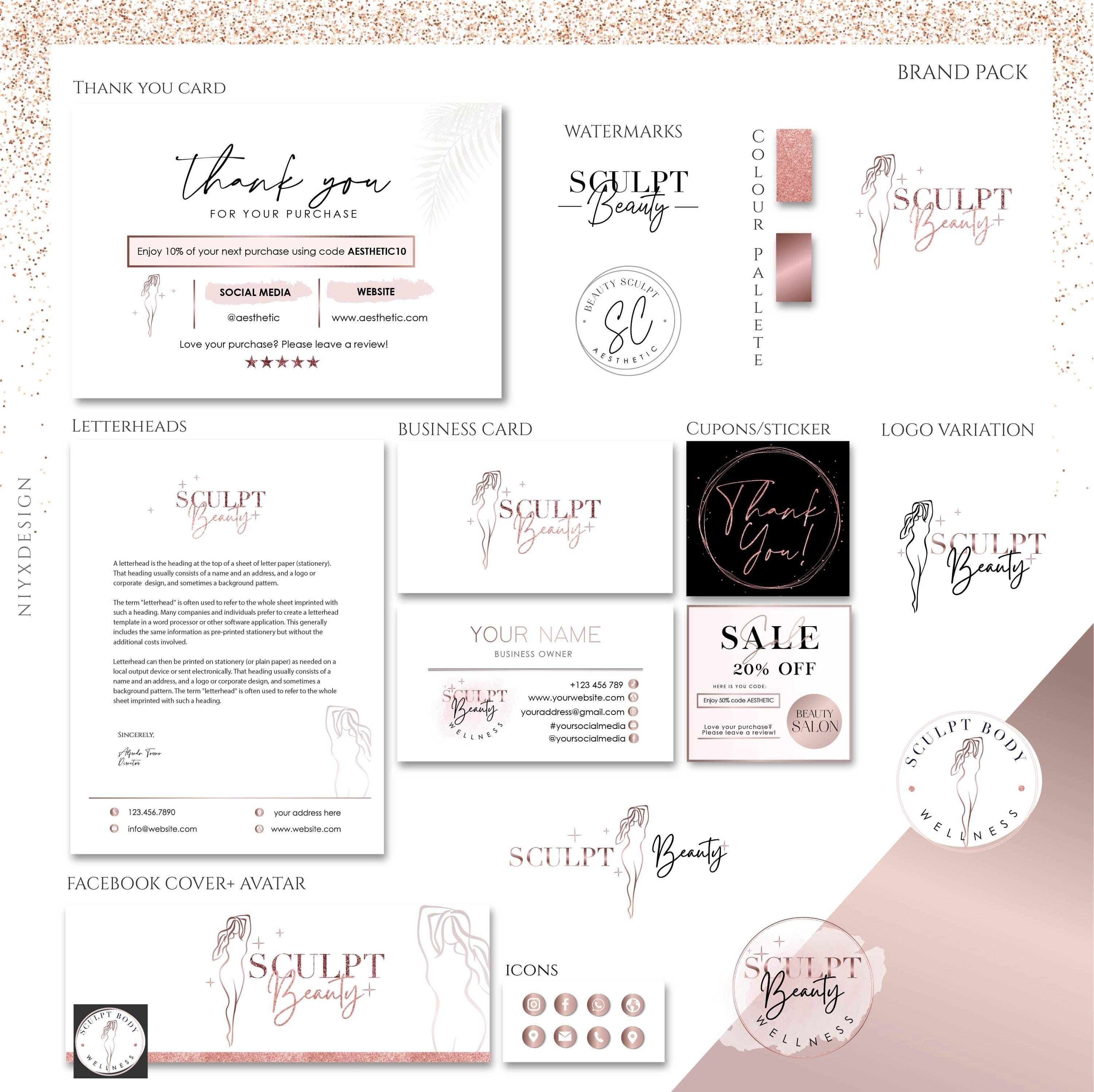 Female Line Art, Body Contouring Logo, Body Sculpt Logo, Wellness Spa ...