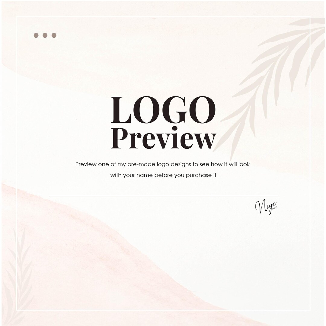 Logo Preview - Pre Made Logo Design - Premade Design - Logo Design ...