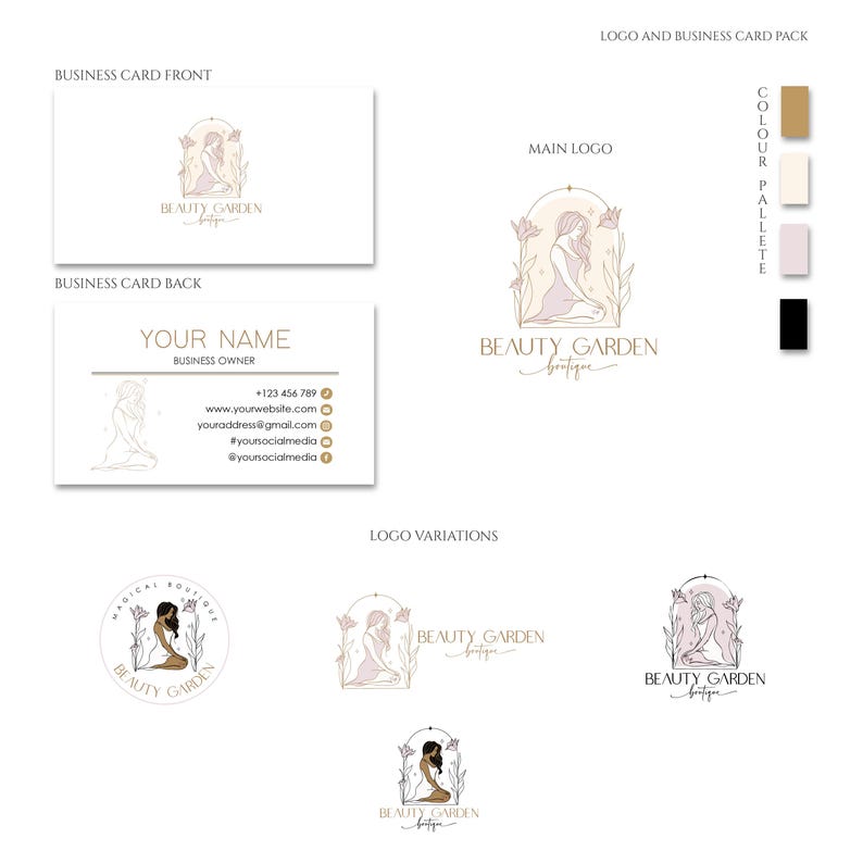 Spiritual Logo - Healing Logo - Mystical Logo - Divine Goddess Logo ...