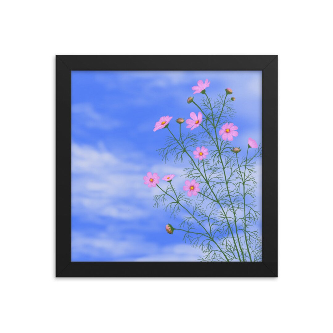 Wild Flower Poster Print Time of Spring Framed Poster Boho Art Print - Etsy