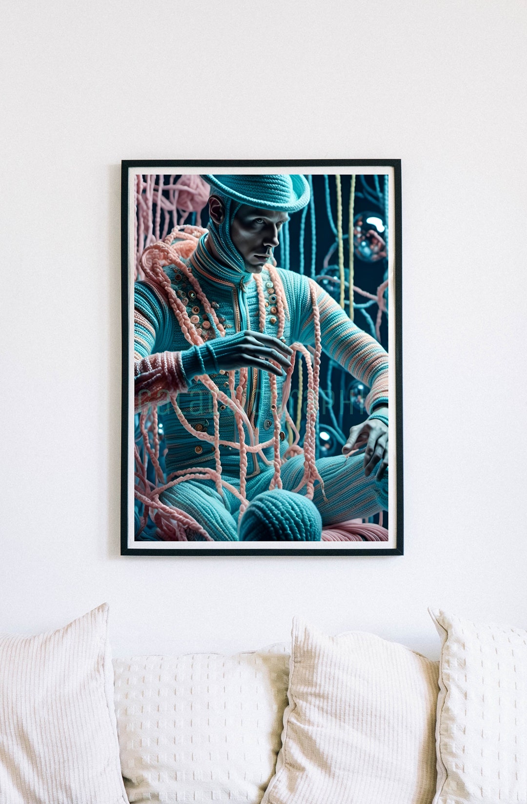 Retro Futuristic Pin-up Fantasy Art Vintage Modern Colorful Hyperreal ...