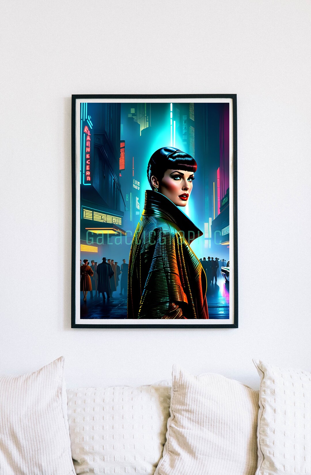 Retro Futuristic Pin-up Fantasy Art Vintage Modern Colorful Hyperreal ...
