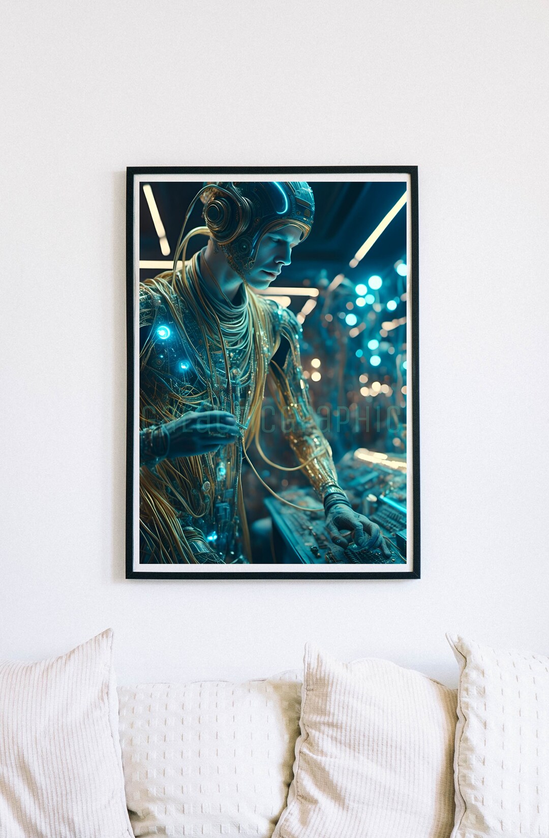 Retro Futuristic Pin-up Fantasy Art Vintage Modern Colorful Hyperreal ...