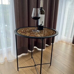 Wine Cork Epoxy Resin Coffee Table: Handmade Art Deco Accent - Etsy