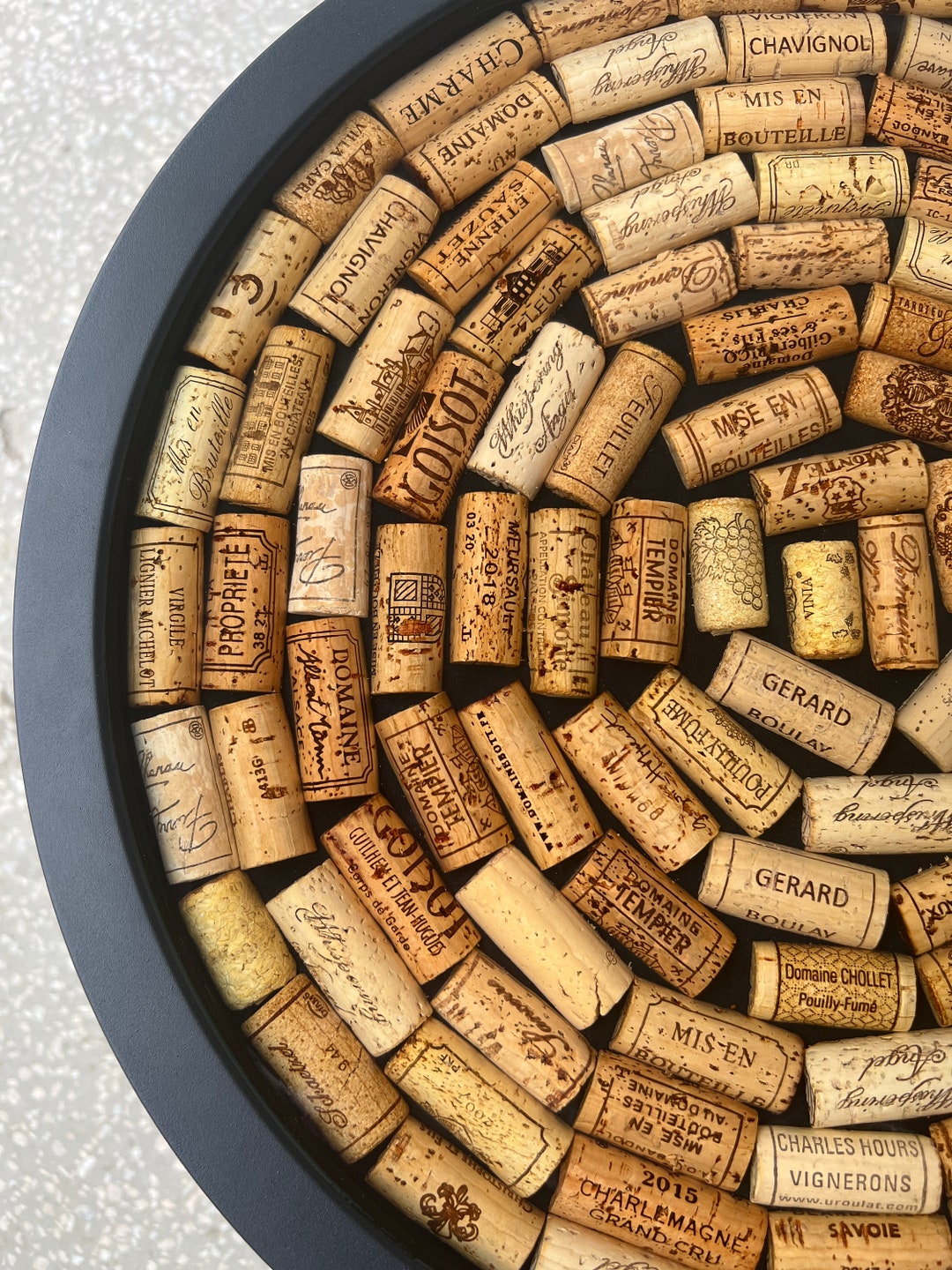Wine Cork Epoxy Resin Coffee Table: Handmade Art Deco Accent - Etsy