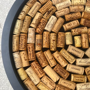 Handmade Epoxy Resin Side Table: Wine Cork Decor, Art Deco Furniture - Etsy