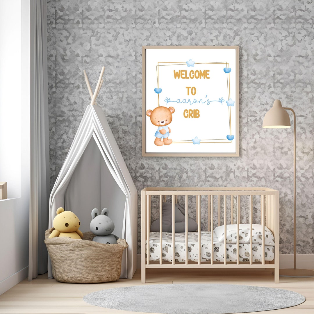 Customizable Digital Print for Boys, Personalized Nursery Art, Cute ...