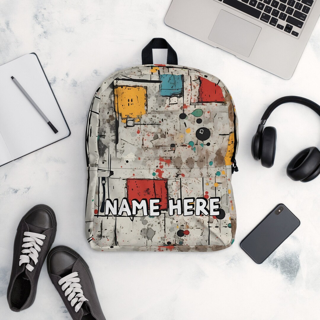 Personalized Graffiti Backpack, Custom Name Urban Rucksack, Street Art ...