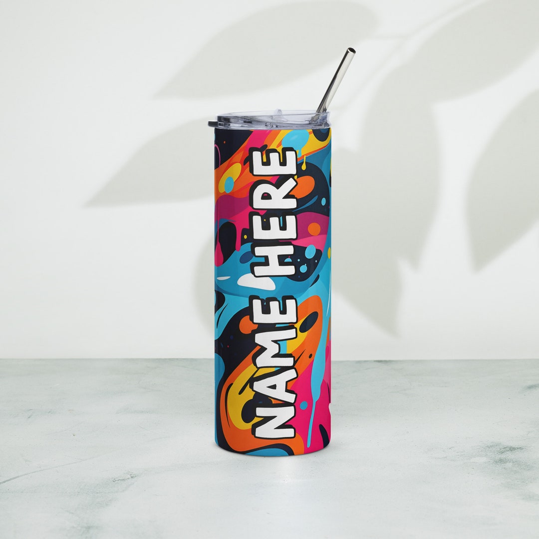 Personalized Graffiti Tumbler, Custom Name Urban Cup, Street Art Lover ...