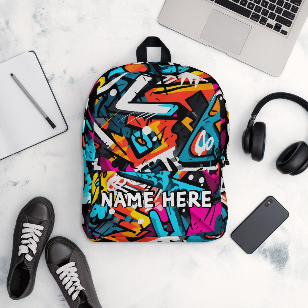 Personalized Graffiti Backpack: Custom Urban Street Art Rucksack - Etsy