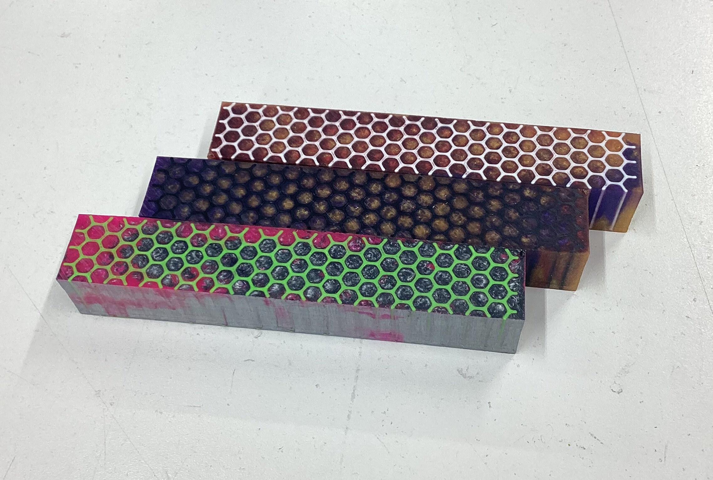 3D Printed Honeycomb Pen Blank Inserts: PETG Filament - Etsy