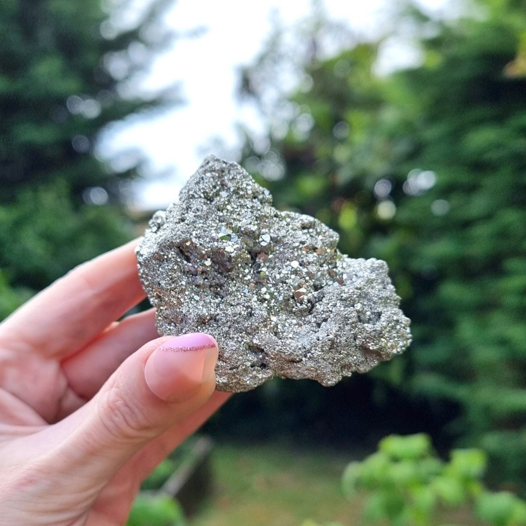 Iron Pyrite Crystal Cluster Mineral Specimen From Peru - Etsy