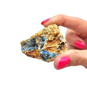 Linarite Rare Mineral Specimen Precious Gemstone From Greece 79g, Gift for Crystal and Mineral ...