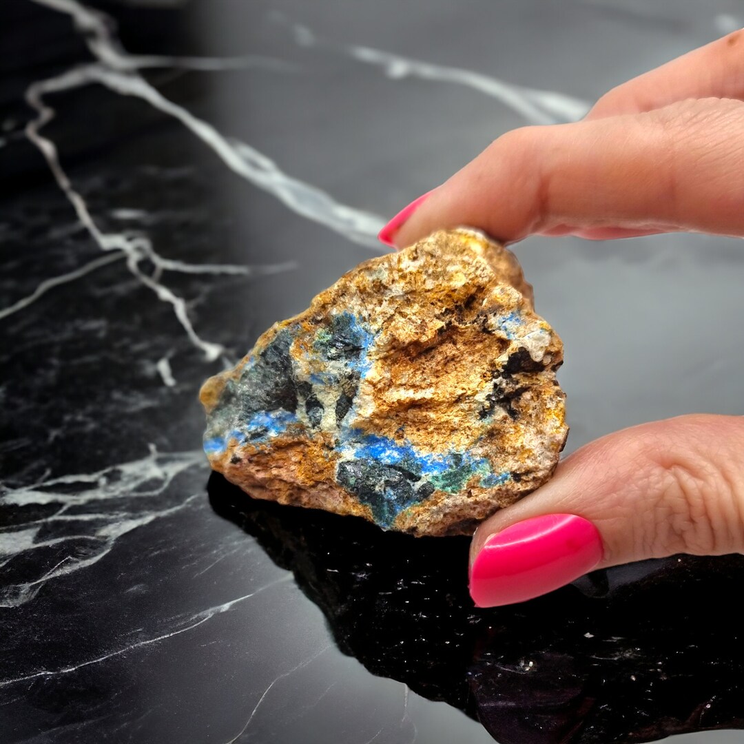 Linarite Rare Mineral Specimen Precious Gemstone From Greece 79g, Gift for Crystal and Mineral ...