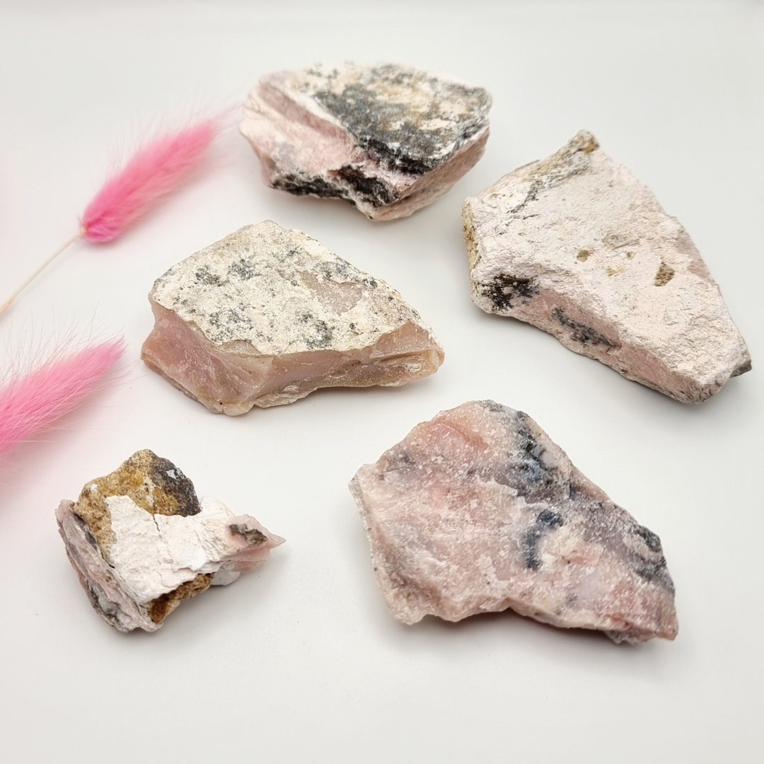 You Choose, Rough Pink Opal on Matrix, Beautiful Peruvian Pink Opal ...
