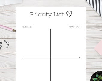Quadrant to Do List 2 Layouts Fillable Printable PDF Task Management ...