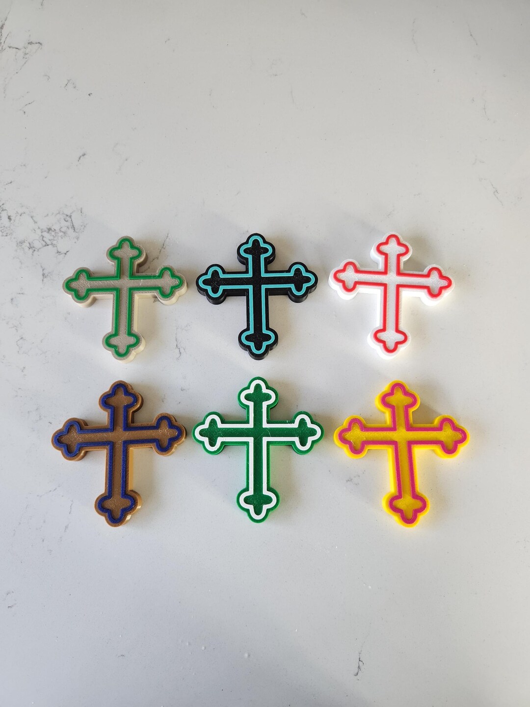 Custom 3D Printed Budded Cross With Embedded Magnets | Apostles Cross ...