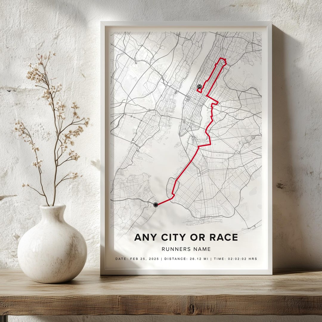 Personalized Route Map Print: Custom Strava, Run, Ride, Hike Art - Etsy ...