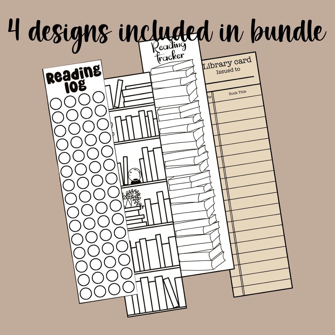 Printable Book Tracker Bookmarks - Etsy