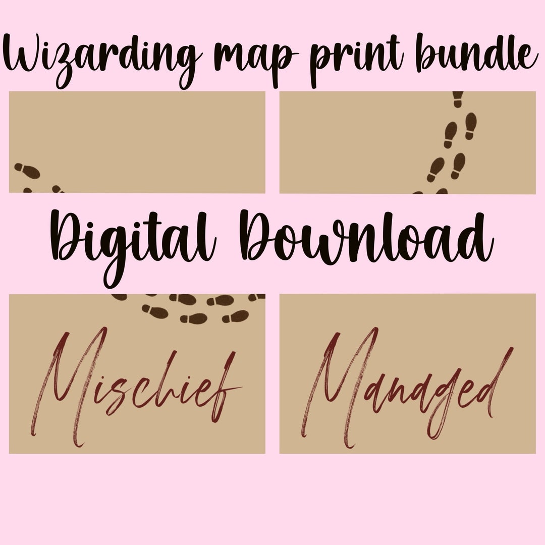 Wizarding Map 2 Print Bundle - Digital Download - Etsy