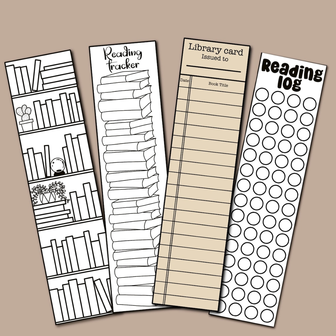 Printable Book Tracker Bookmarks - Etsy