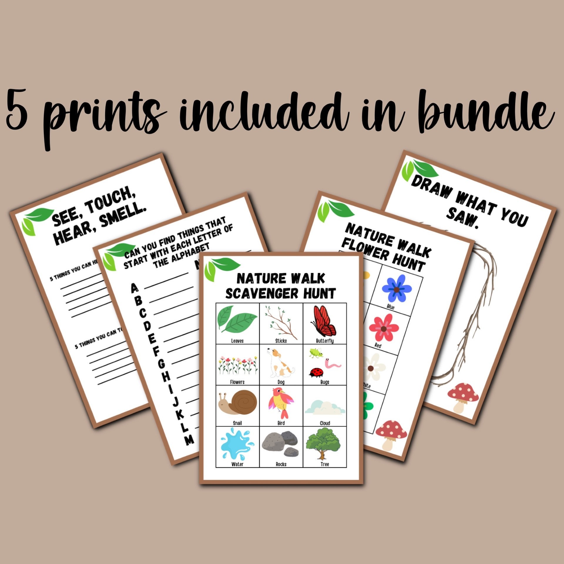 Nature Walk Kids Activity Pack - Etsy