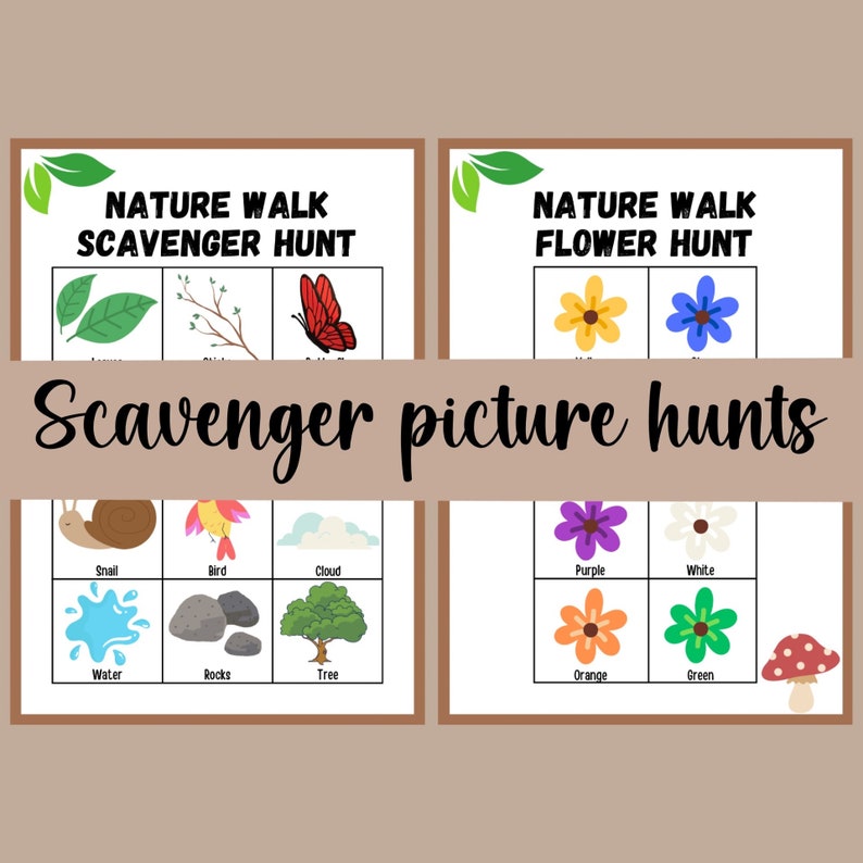 Nature Walk Kids Activity Pack - Etsy