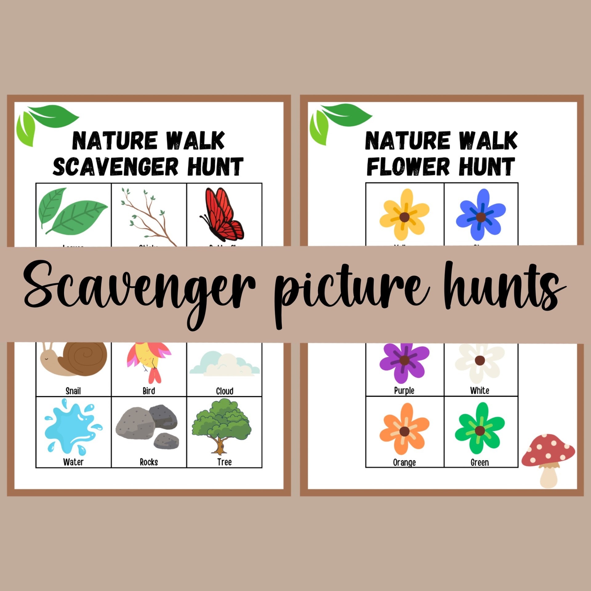 Nature Walk Kids Activity Pack - Etsy