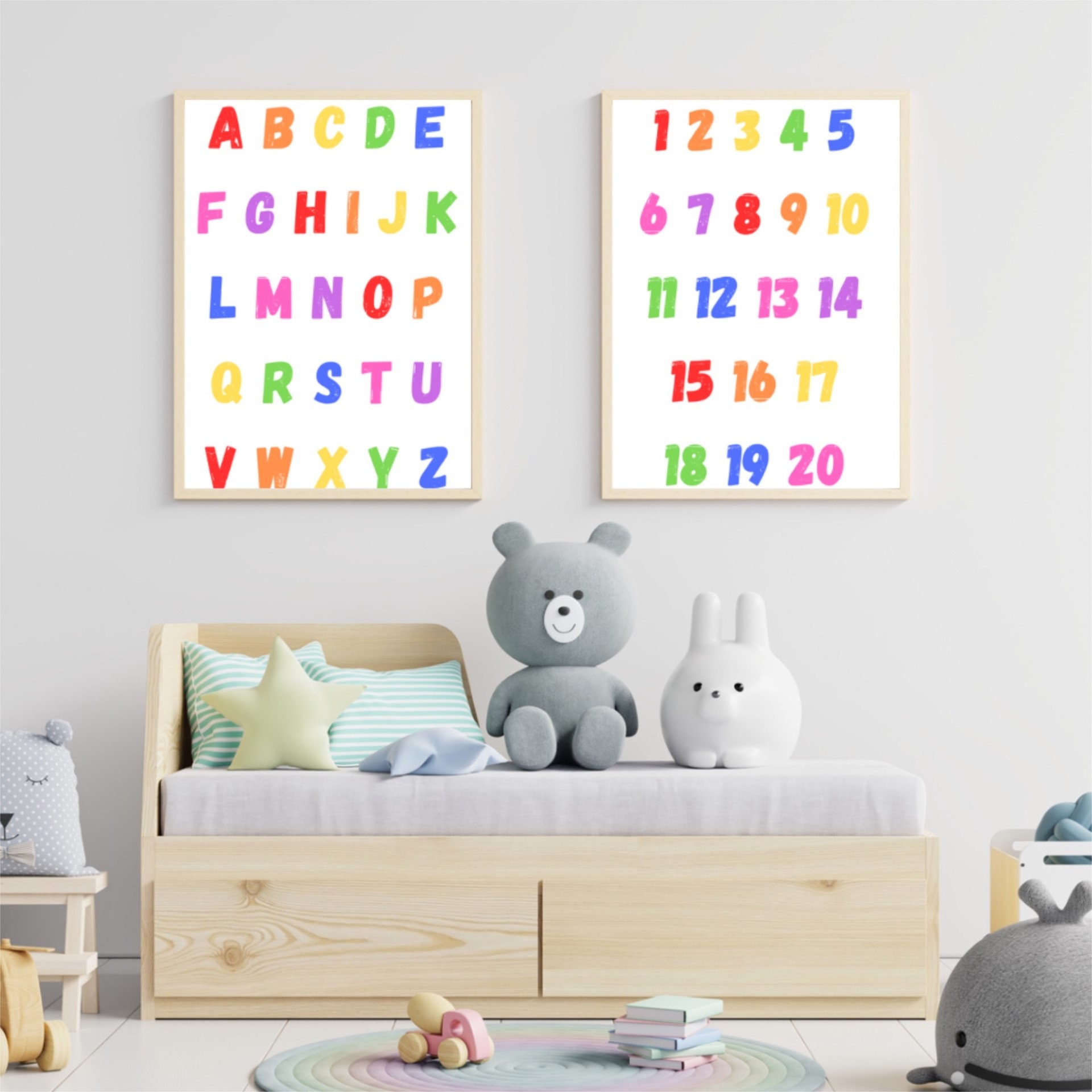 Alphabet and Numbers Printable - Etsy