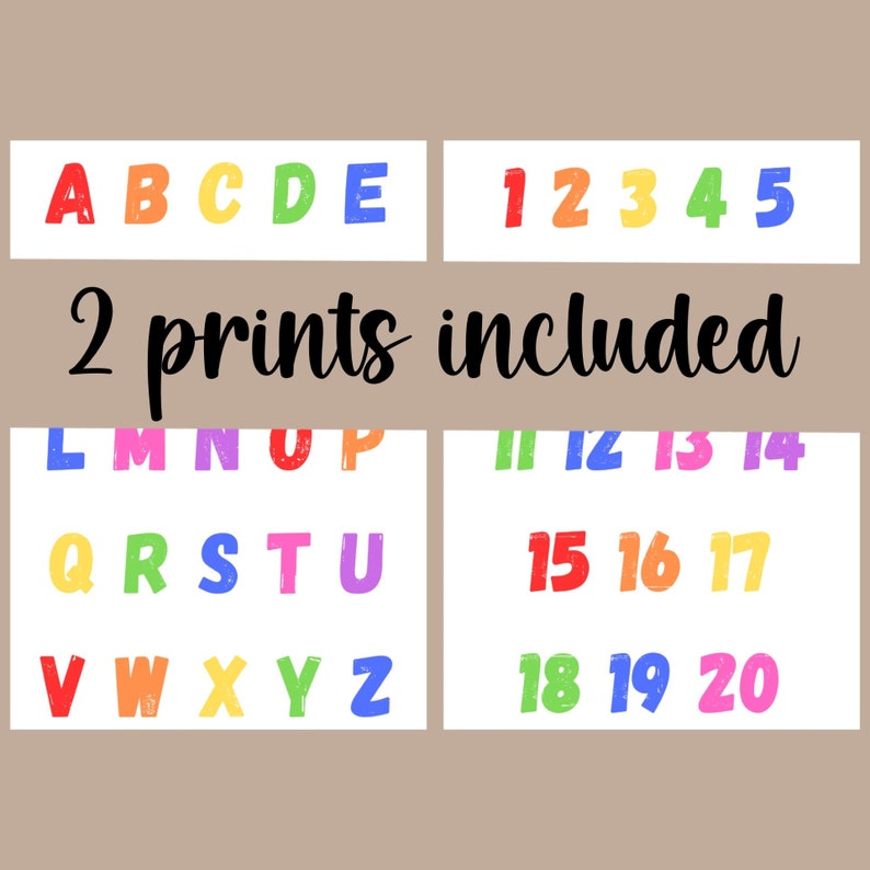 Alphabet and Numbers Printable - Etsy