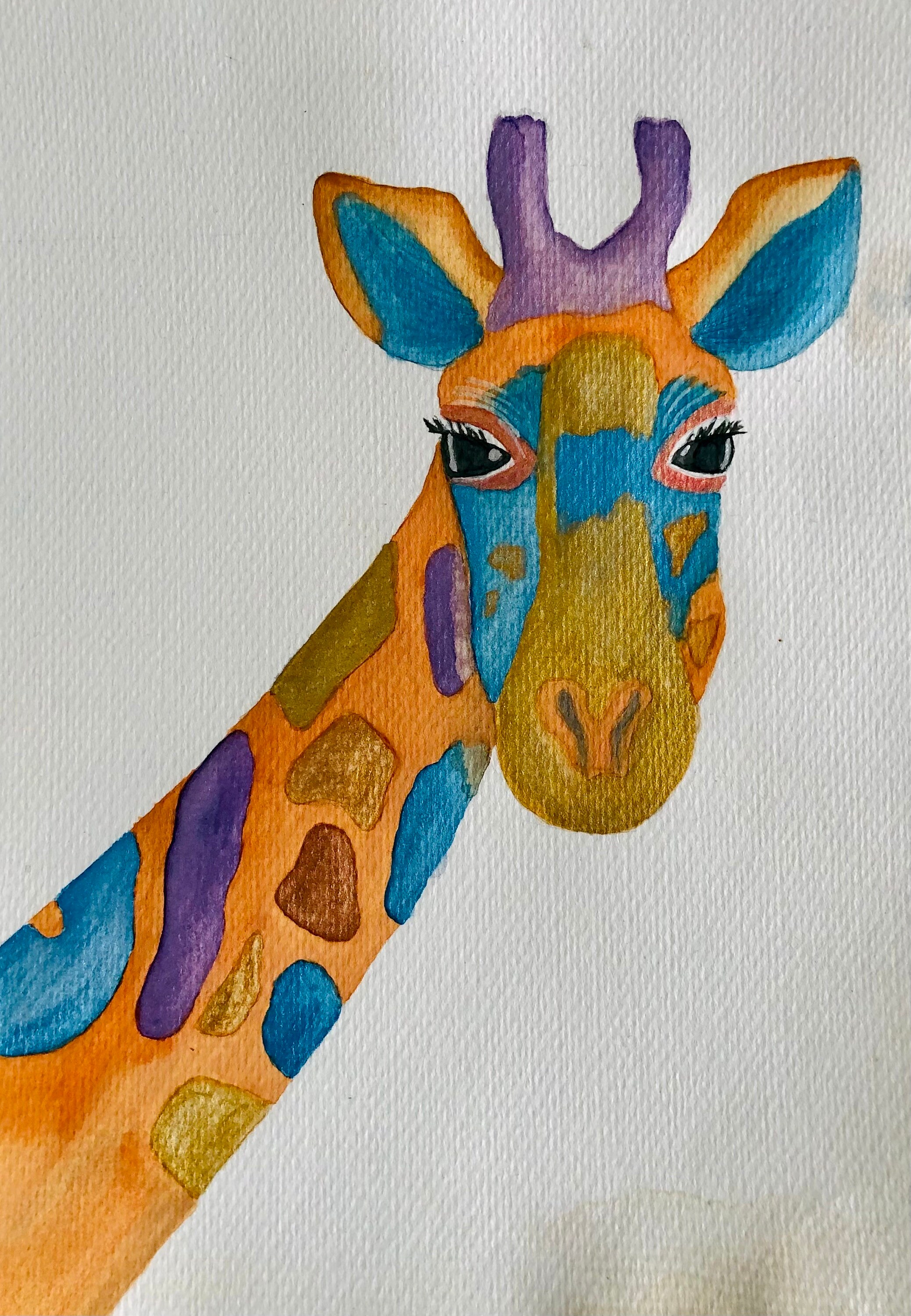 Colorful Giraffe (trio) - Etsy