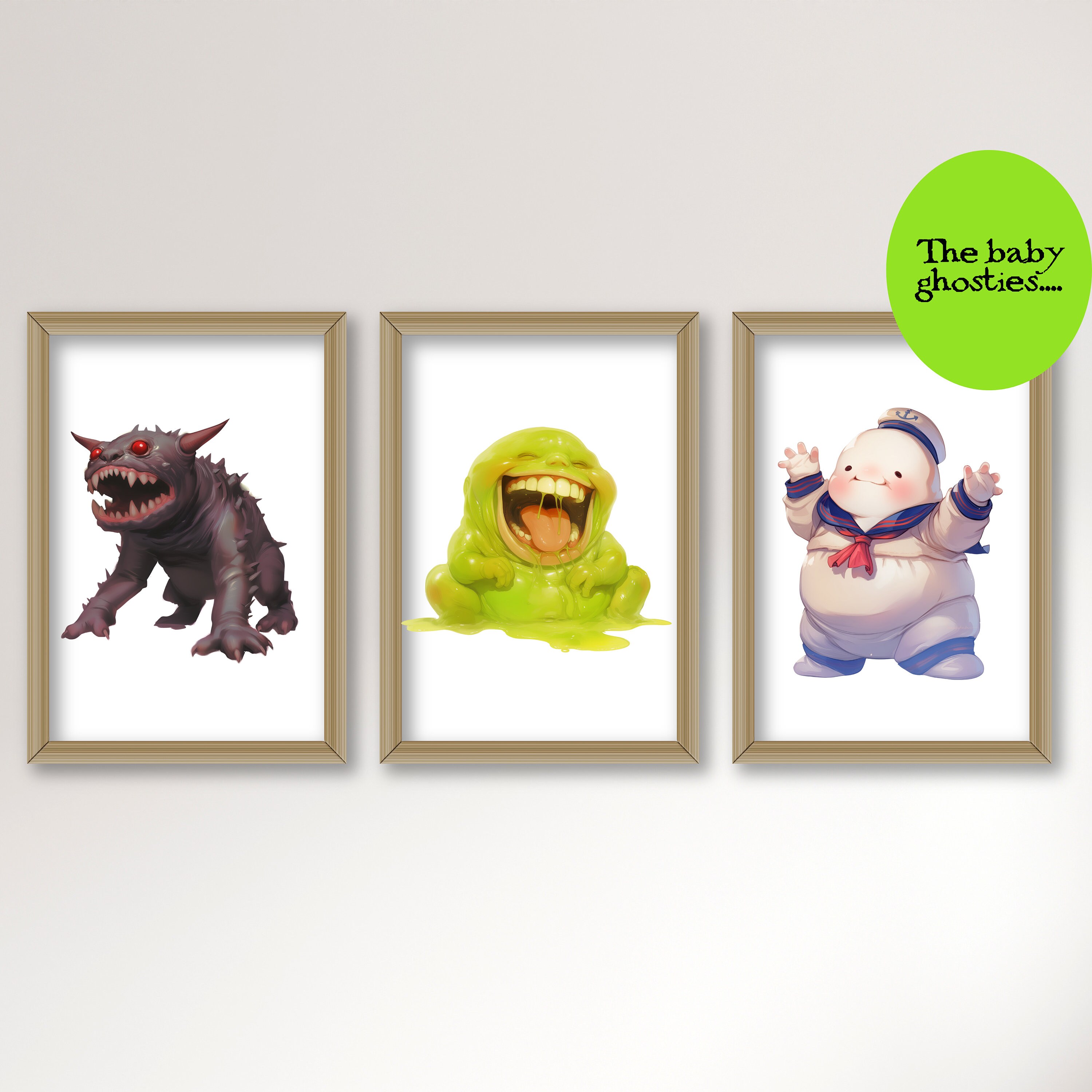 Baby Ghostbuster Nursery Print Set of 7, Ghost Busters Gallery Wall ...