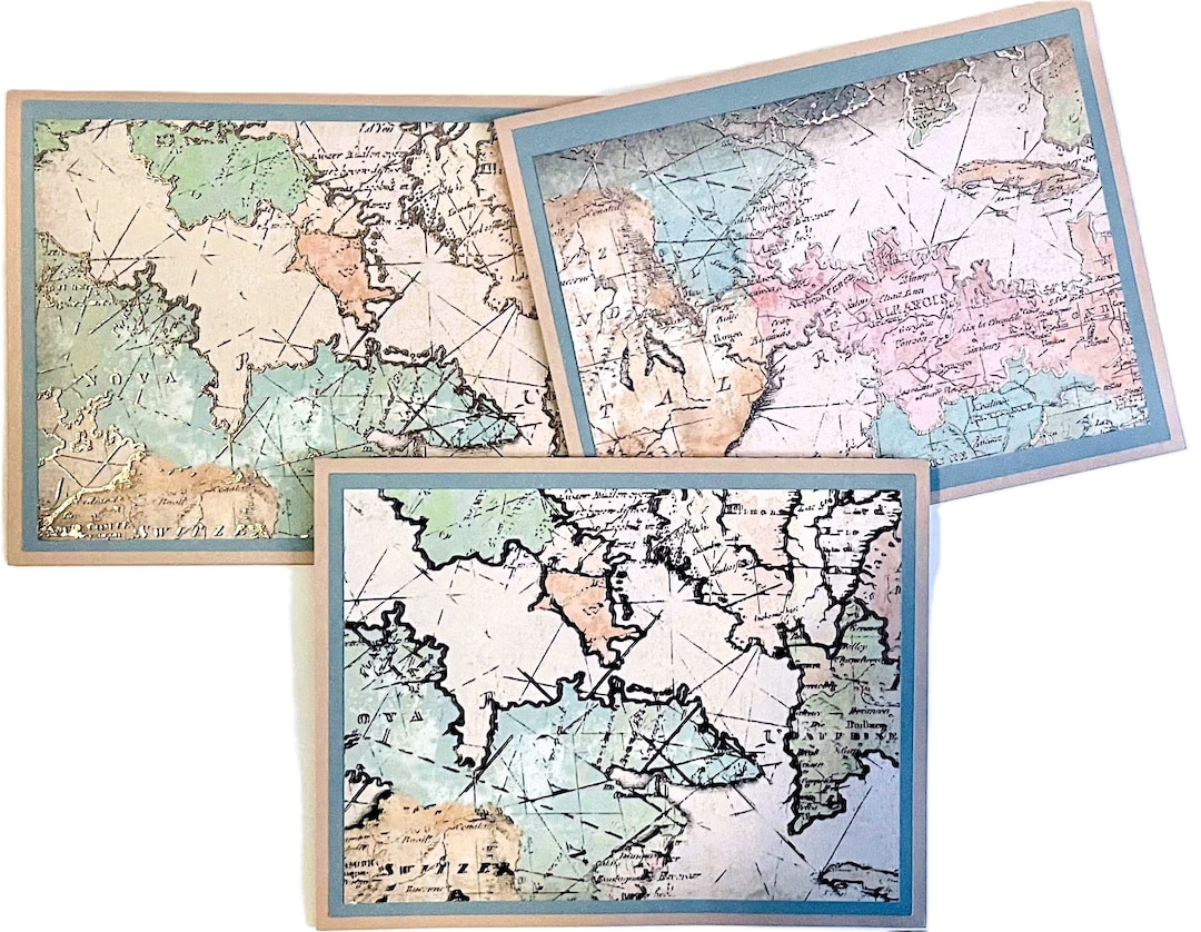 Globe New Chapter Cards Moving Greeting Cards Colorful Motivational ...