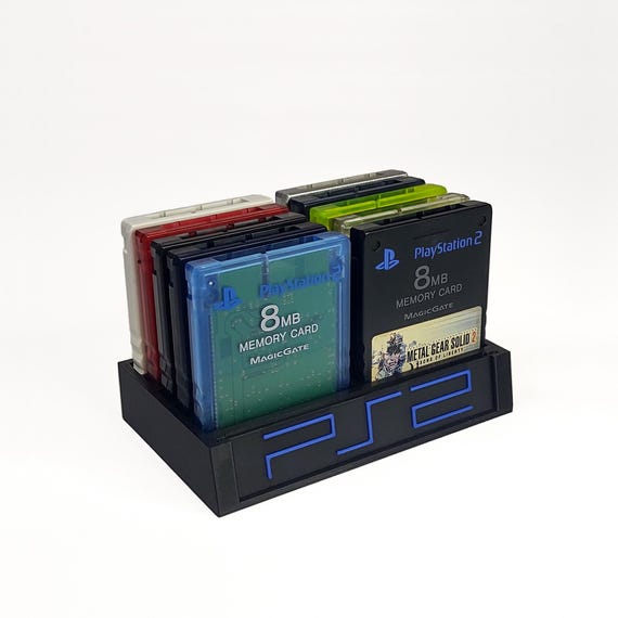 Playstation 2 Memory Card Display Storage Holder Etsy
