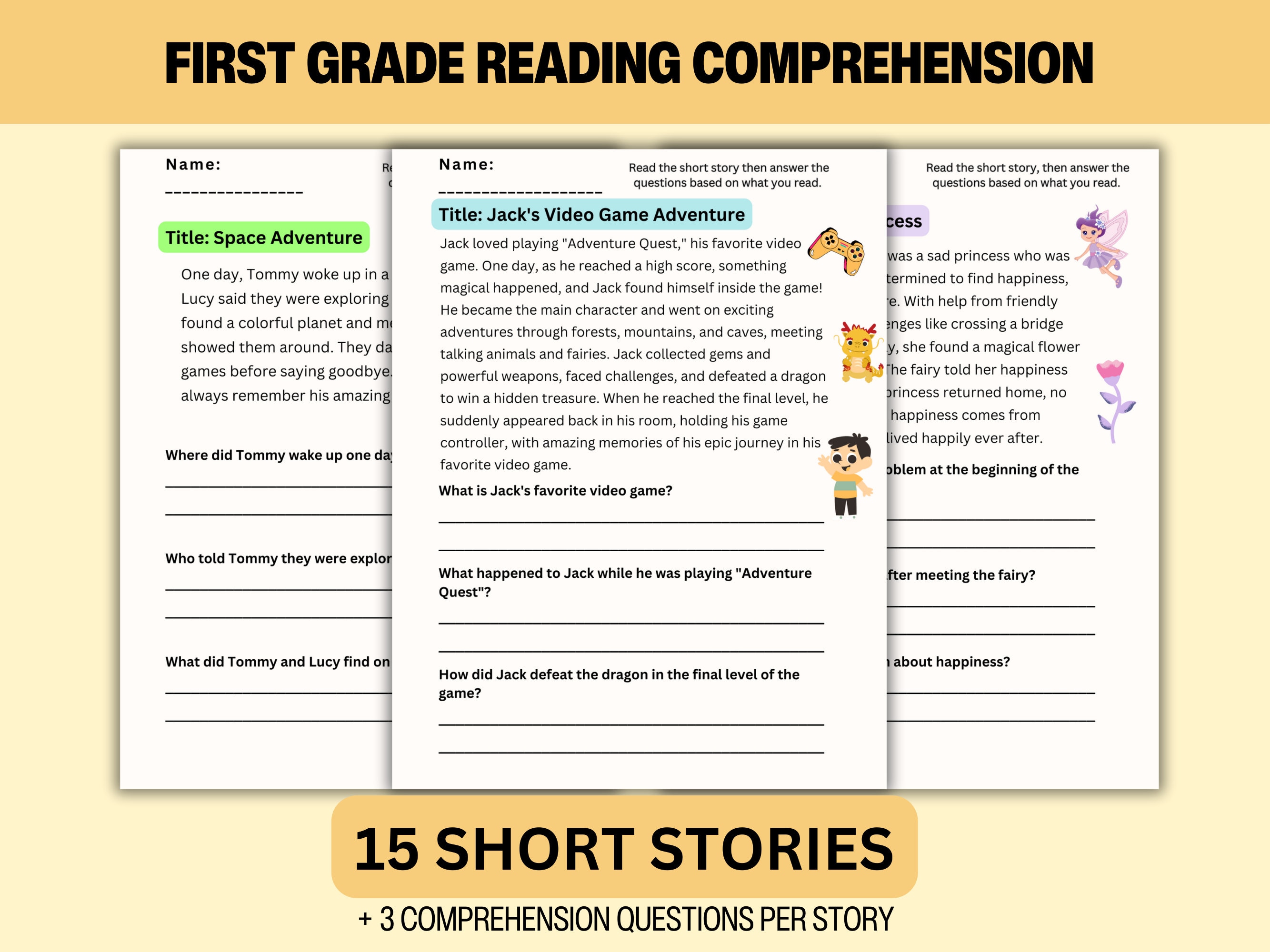 First Grade Reading Comprehension Worksheets 1st Grade Short Stories
