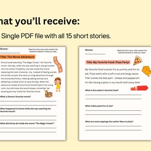 First Grade Reading Comprehension Worksheets 1st Grade Short Stories ...